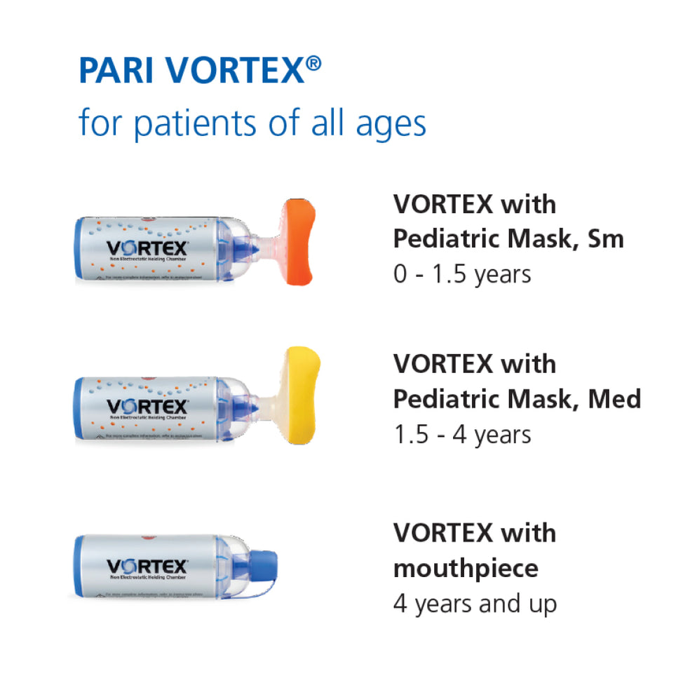 VORTEX® Non-Electrostatic Holding Chamber/Spacer for Inhalers